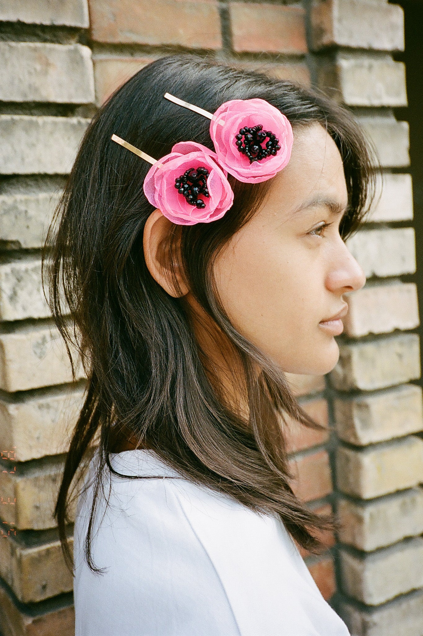 Caro Editions Poppy Bobby Pin - Pink